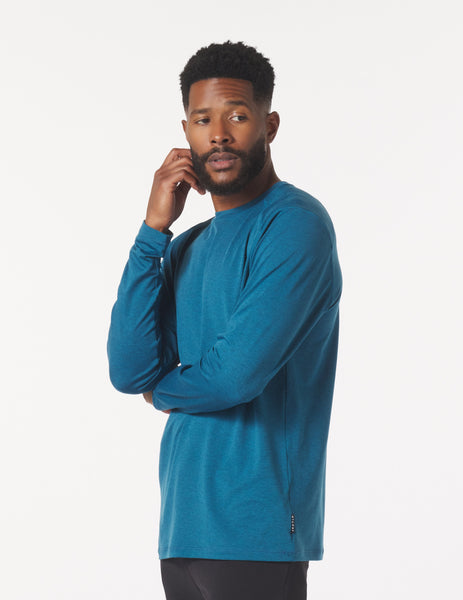 Dash Crew Neck: Moroccan Blue Marble – Glyder